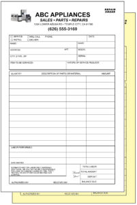 Appliance Repair Service Invoices Receipts 2 Part NCR Custom Printed w ...